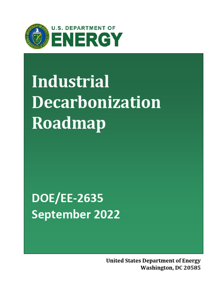 Industrial Decarbonization Roadmap | PDF | Climate Change Mitigation | Low Carbon Economy