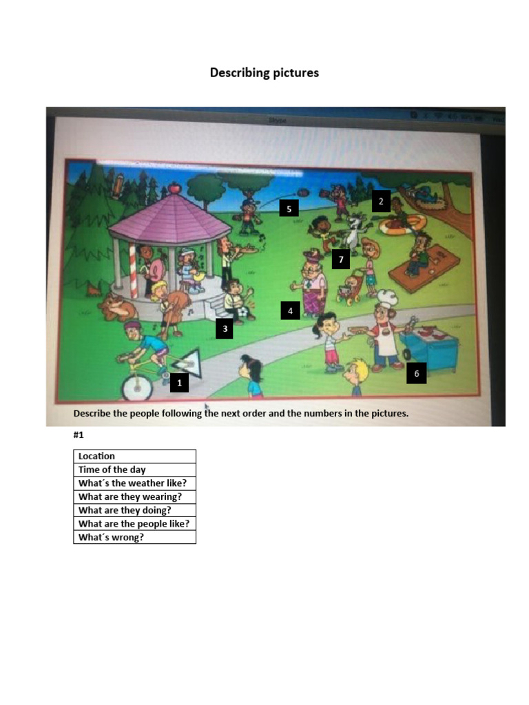Guide to Describing Pictures | PDF