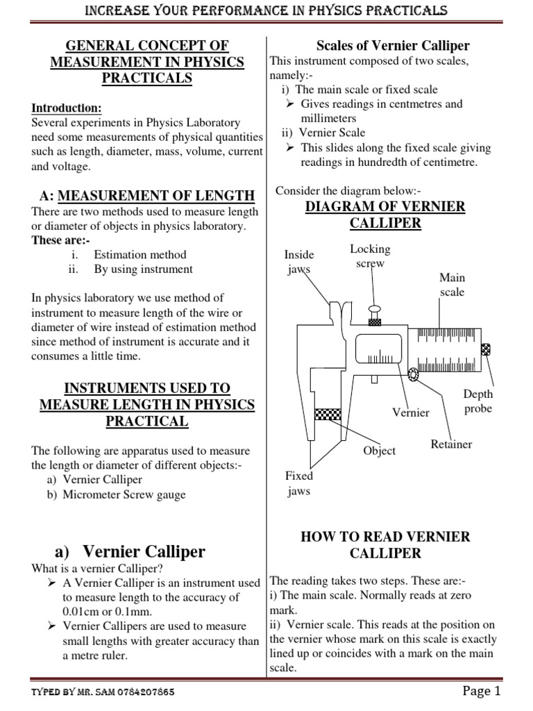 Physics Practical | PDF | Metrology