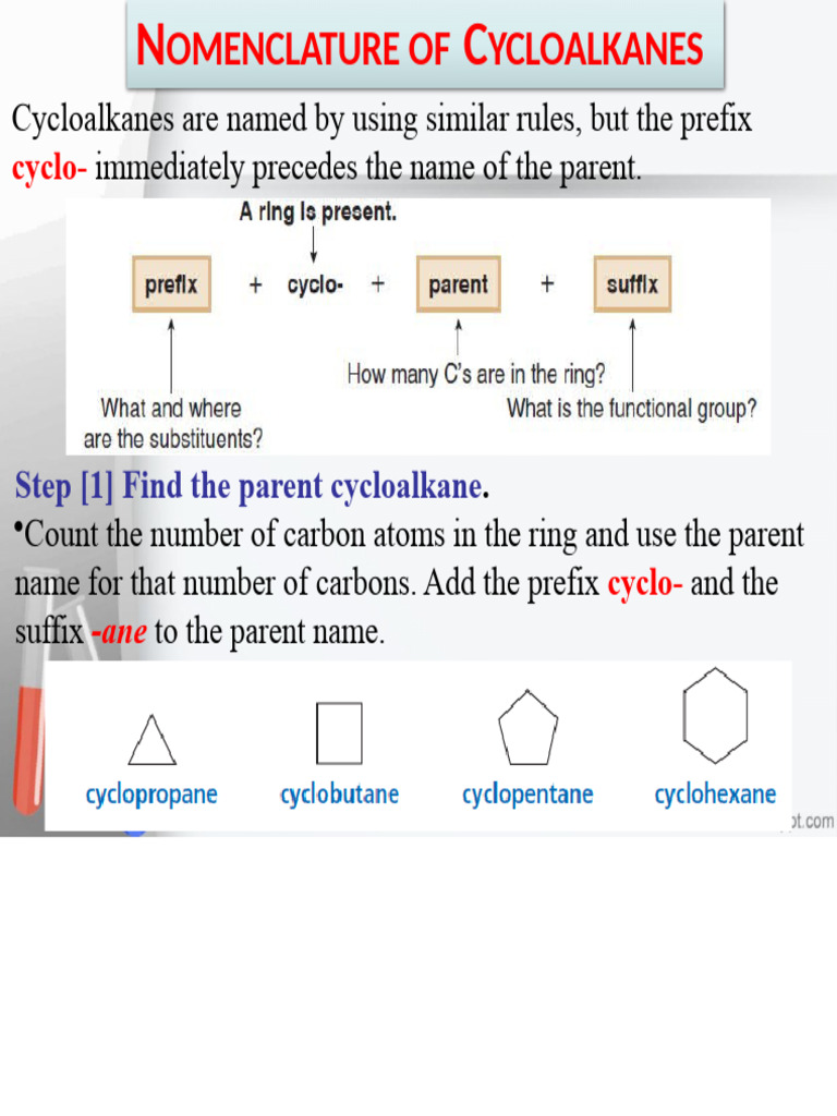 Cycloalkanes: Boiling Points & Reactions | PDF | Alkane | Chemical ...