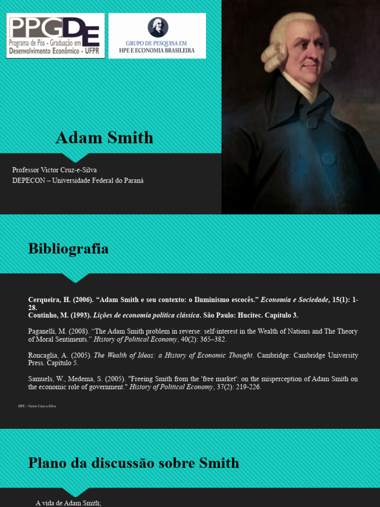 Aula 06 - Adam Smith - Parte 1 | Download grátis PDF | Adam Smith | Iluminismo
