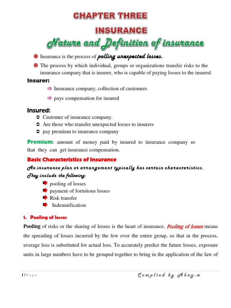 Risk Management and Insurance CH - 3 | PDF | Insurance | Underwriting