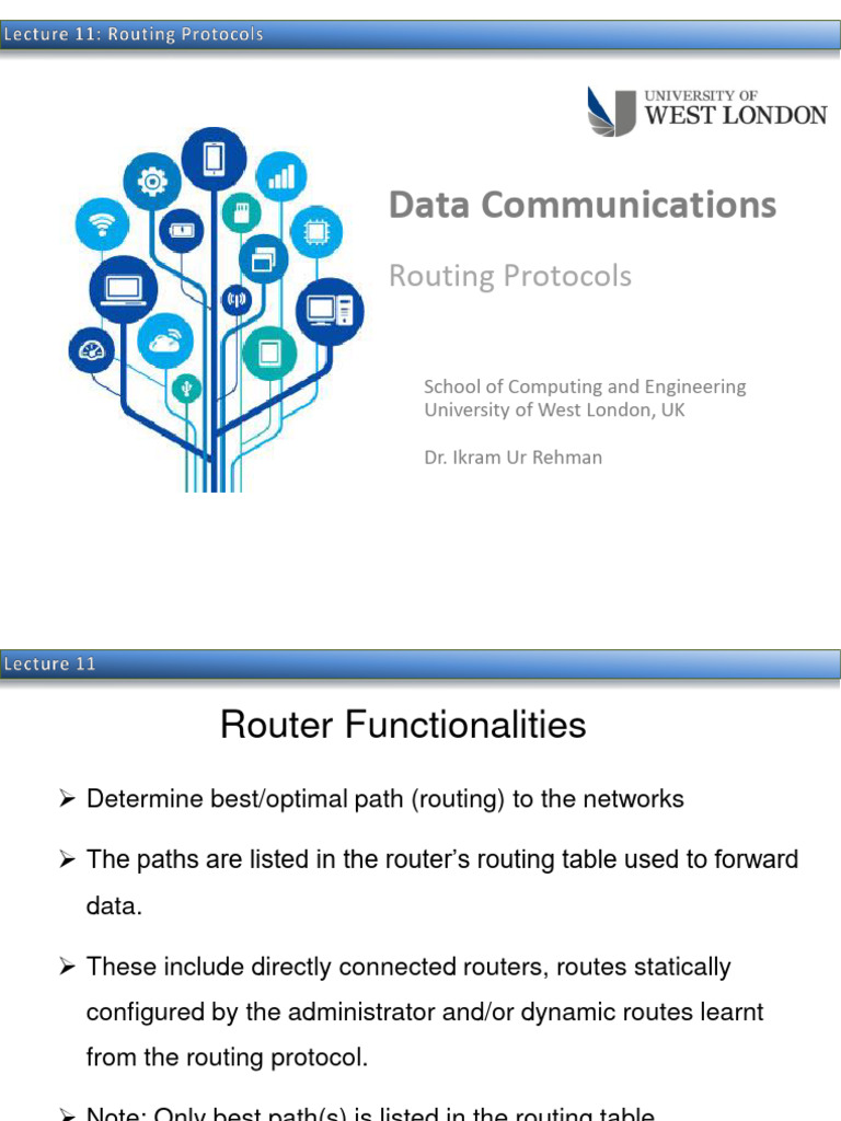 Lecture 9 Pdf Routing Router Computing