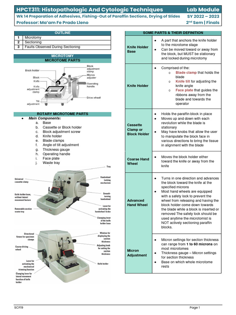 Microtomy Techniques and Troubleshooting | PDF | Tools