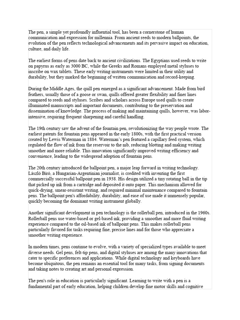 Pen | PDF | Pen | Writing Implements