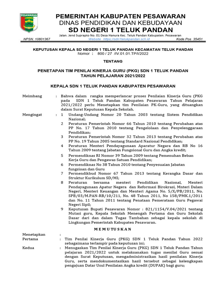 SK. Tim PKG 2022 | PDF