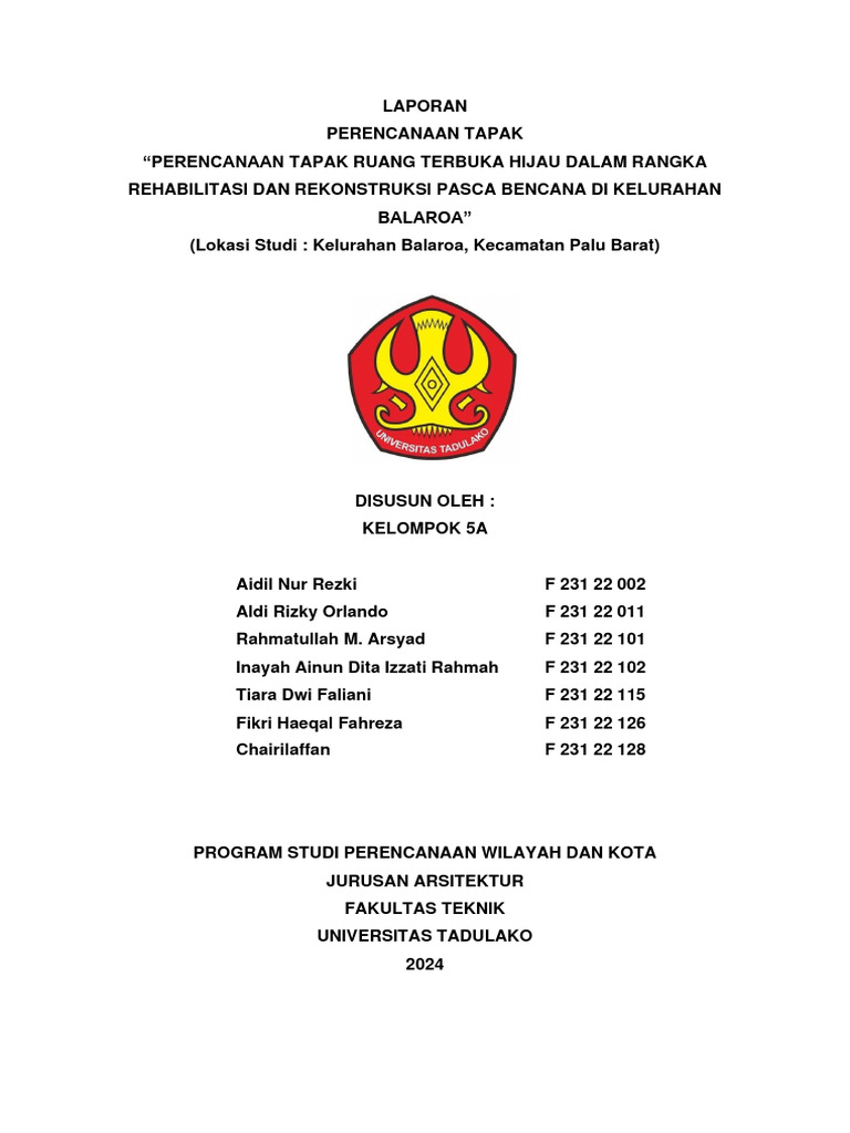 Laporan Tapak Kelompok 5a (Asis Pertama, 14 Mei 20 - 240514 - 110850 | PDF