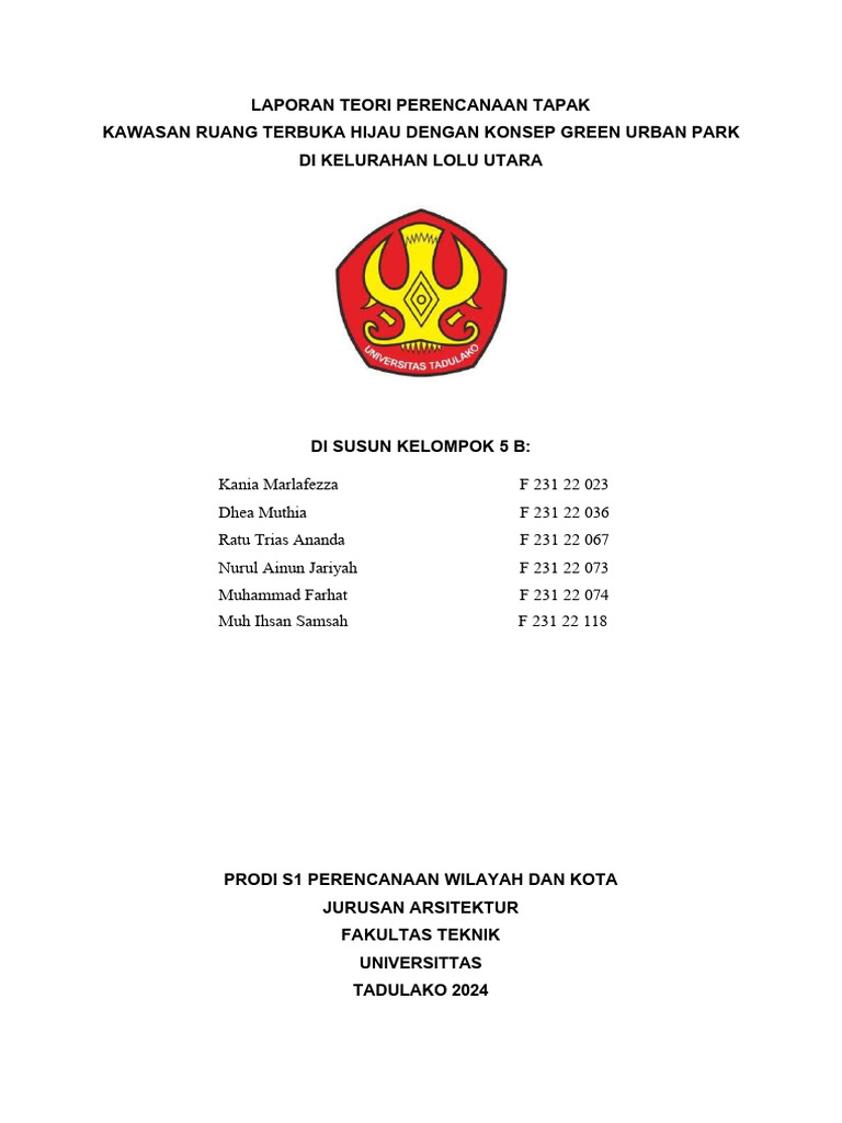 Laporan Teori Perencanaan Tapak 2 | PDF