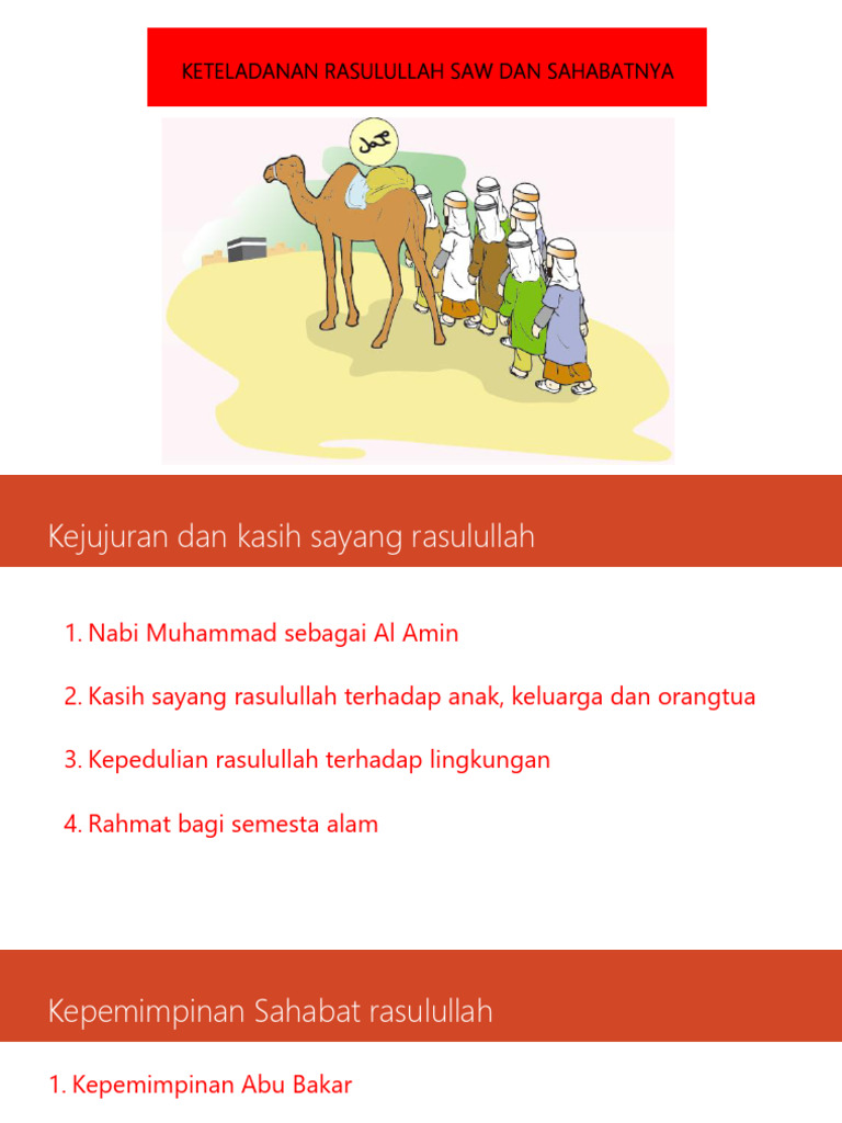 Grade 6 Keteladanan Rasulullah SAW Dan Sahabatnya | PDF