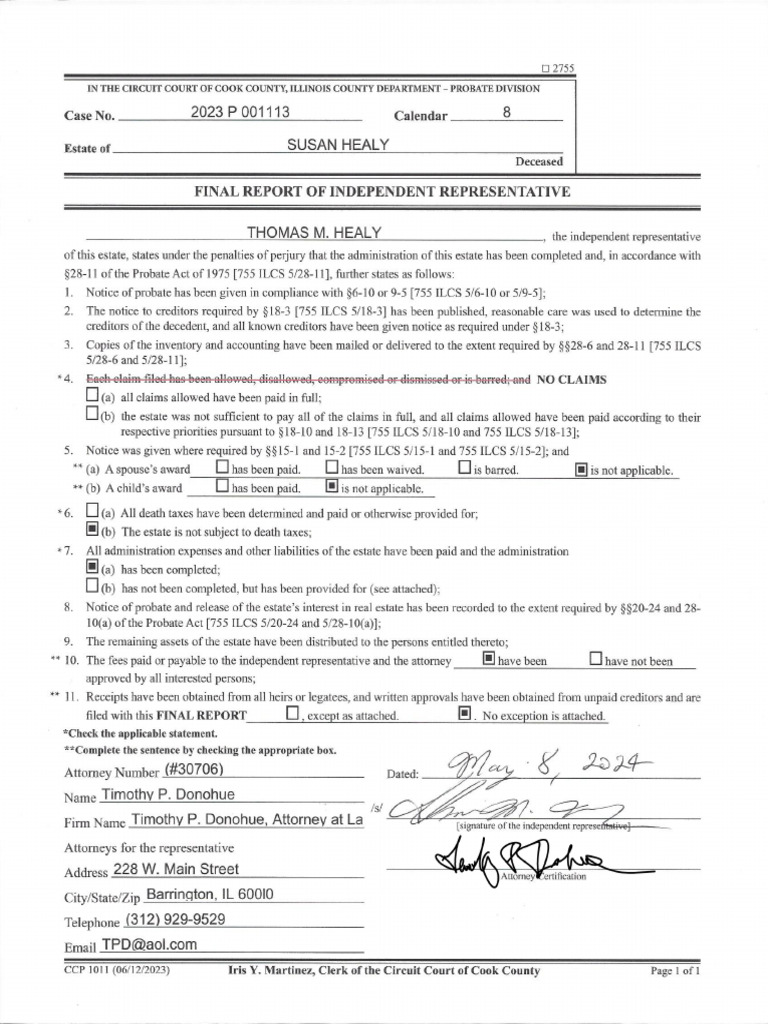 Susan Healy-Final Report 5-8-2024 | PDF