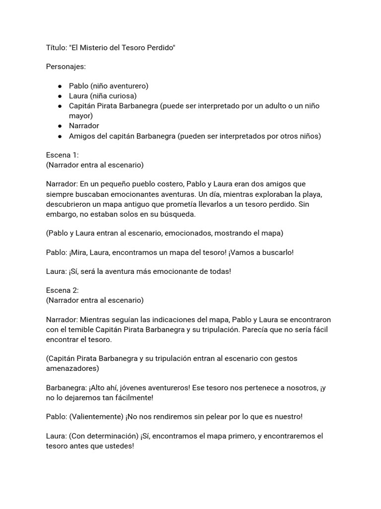 El Misterio Del Tesoro Perdido | PDF | Piratería | Barbanegra