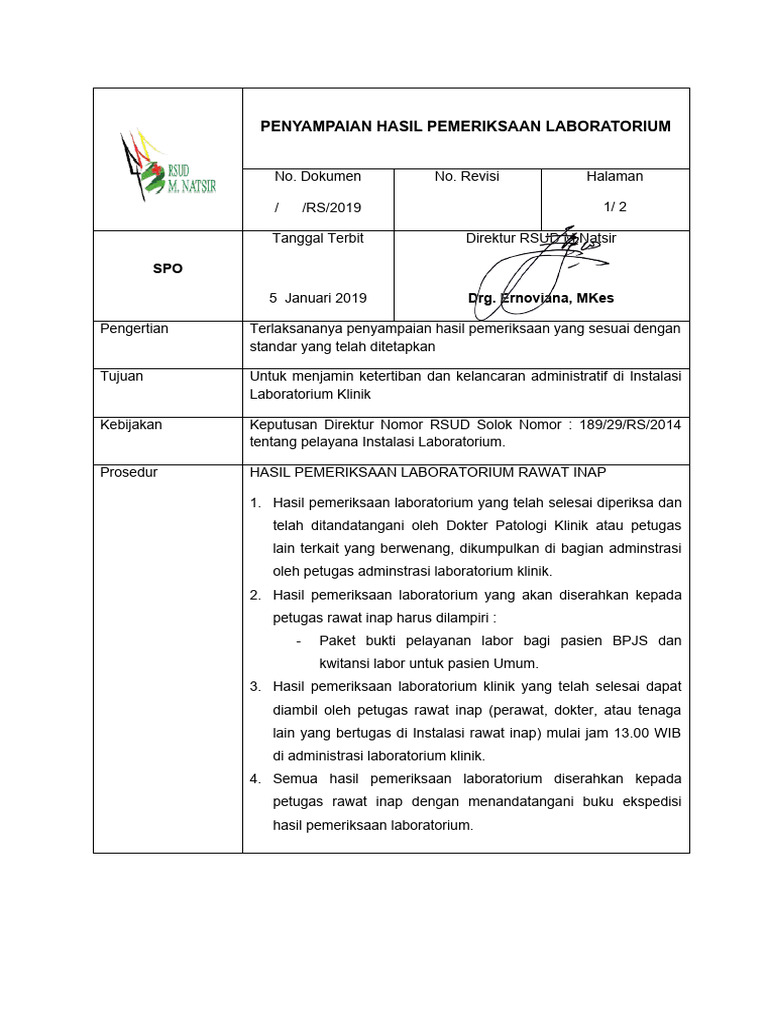 Spo Ppenyampaian Hasil Lab | PDF