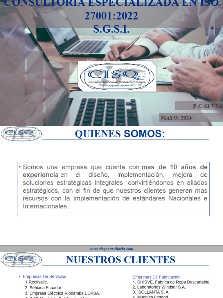 Consultoría en ISO 27001:2022 | PDF | Auditoría | Planificación