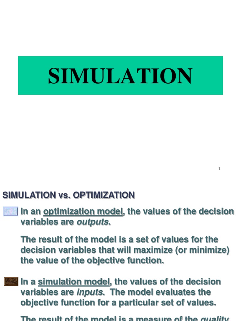 Simulation Technique | PDF | Probability Distribution | Conceptual Model