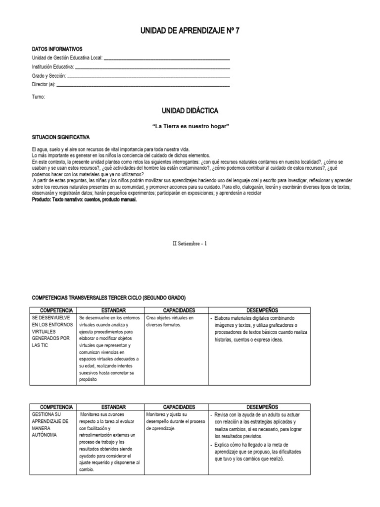 Hoja I | PDF | Aprendizaje | Agua