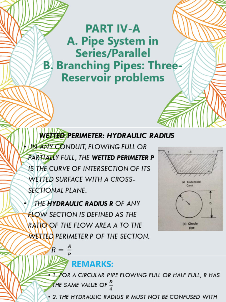 HYBP 324 Part IVA Pipe System in Series and in Parallel Brancing Pipes ...