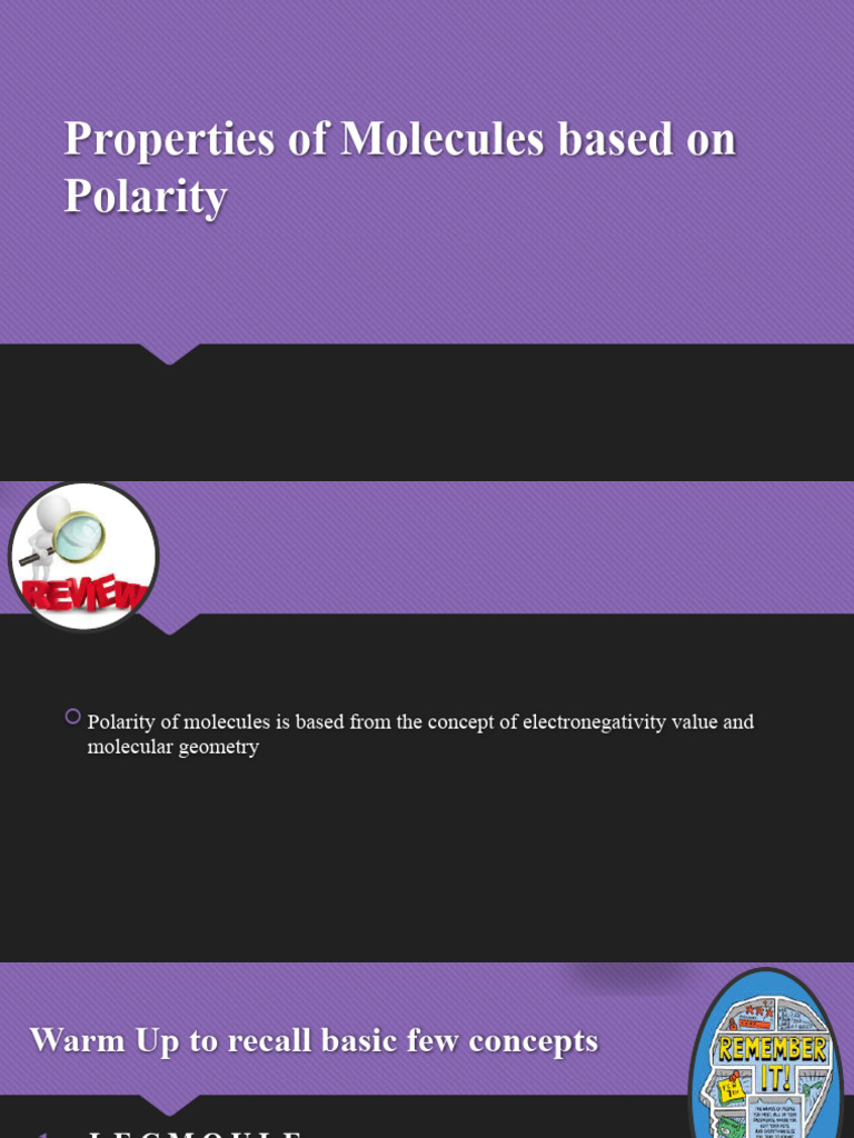 Molecule Polarity and Intermolecular Forces | PDF | Intermolecular ...