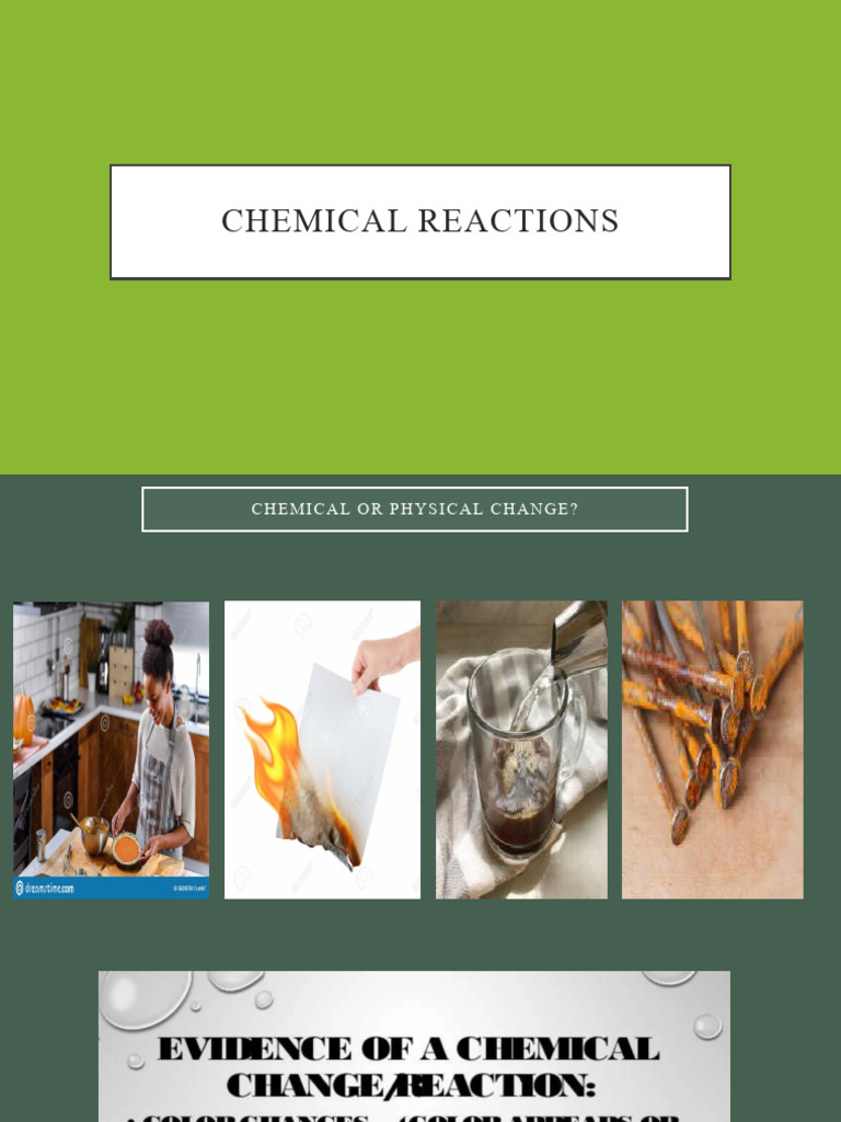 Chemical Reactions | PDF | Chemical Reactions | Chlorine