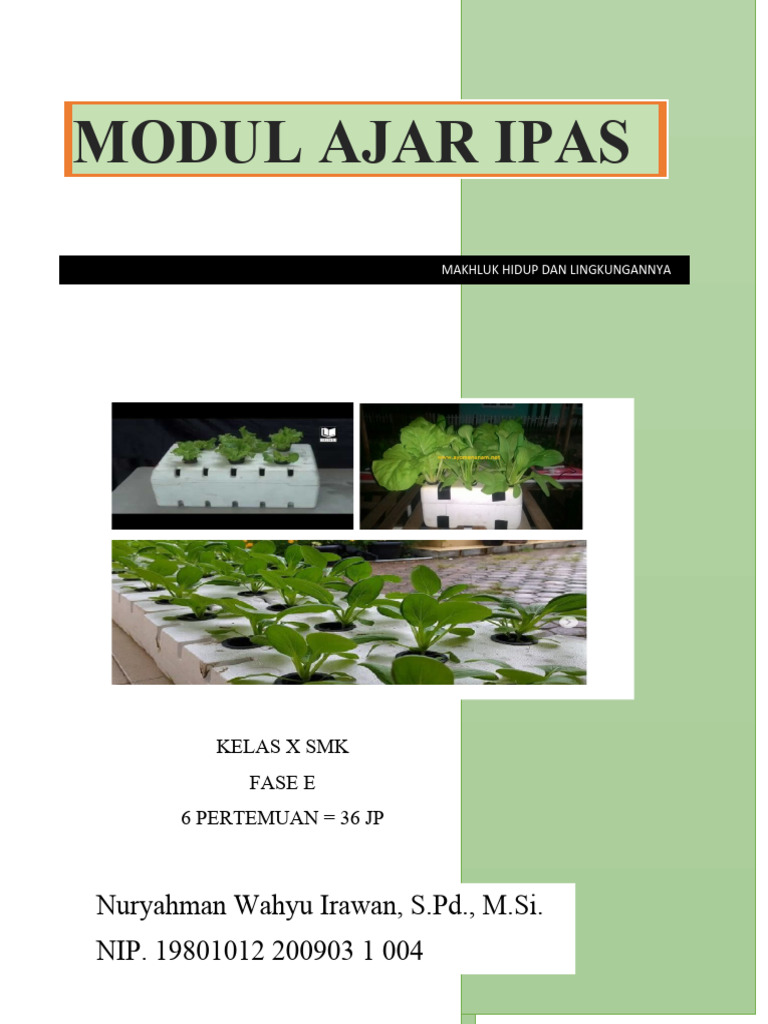 MODUL AJAR KELAS X PROJEK IPAS Nuryahman WI | PDF