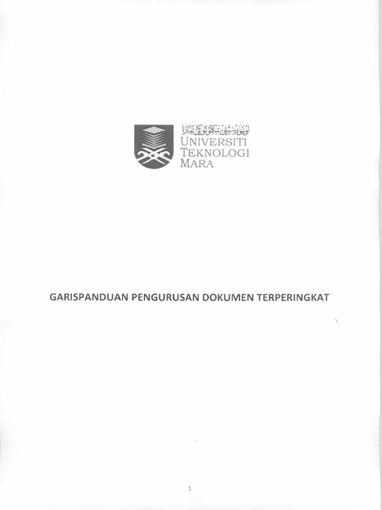 Garis Panduan Pengurusan Dokumen Terperingkat | PDF Garis Panduan Pengurusan Dokumen Terperingkat | PDF
