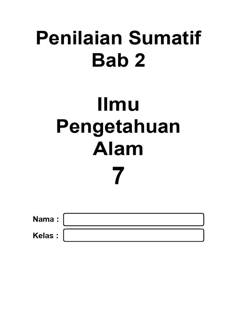 Penilaian Sumatif IPA Kelas VII Semester 2 | PDF | Griya & Taman | Sains & Matematika