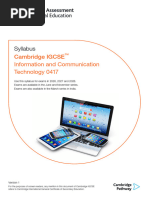 Cambridge IGCSE 0417 Information and Communication Technology Syllabus ...