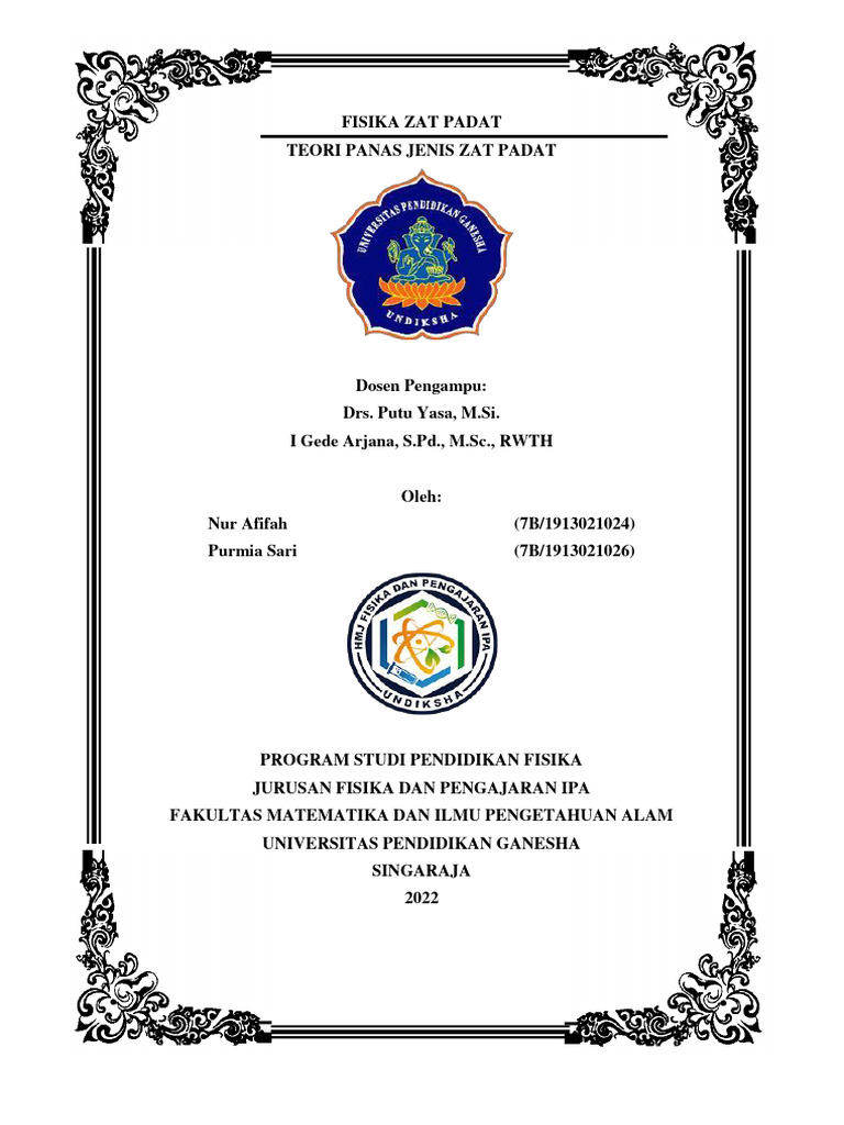 Teori Panas Jenis Zat Padat | PDF