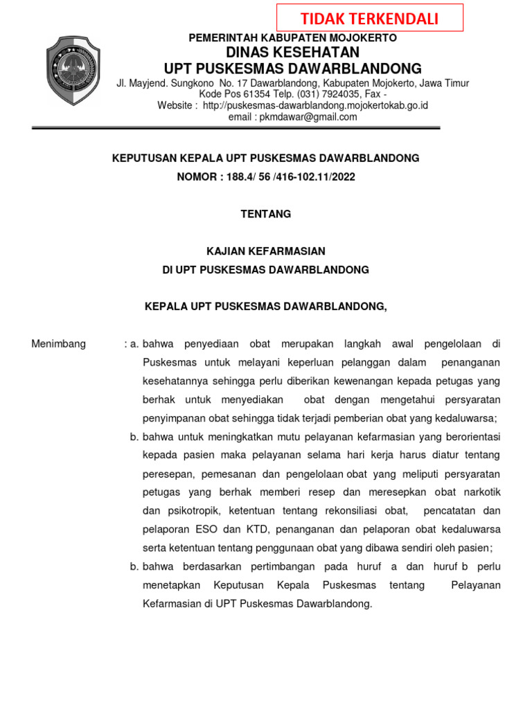 Pelayanan Kefarmasian Puskesmas | PDF | Pengembangan Diri