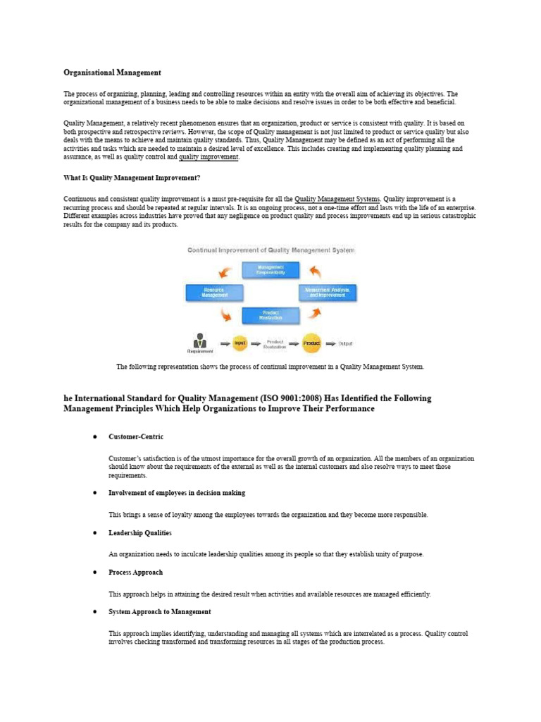 Principles of Management | PDF | Quality Management | Six Sigma