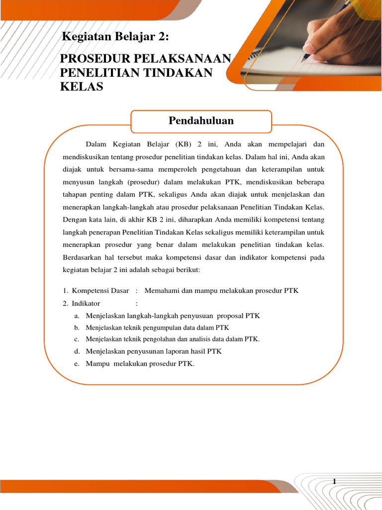 Prosedur Pelaksanaan Ptk Pdf
