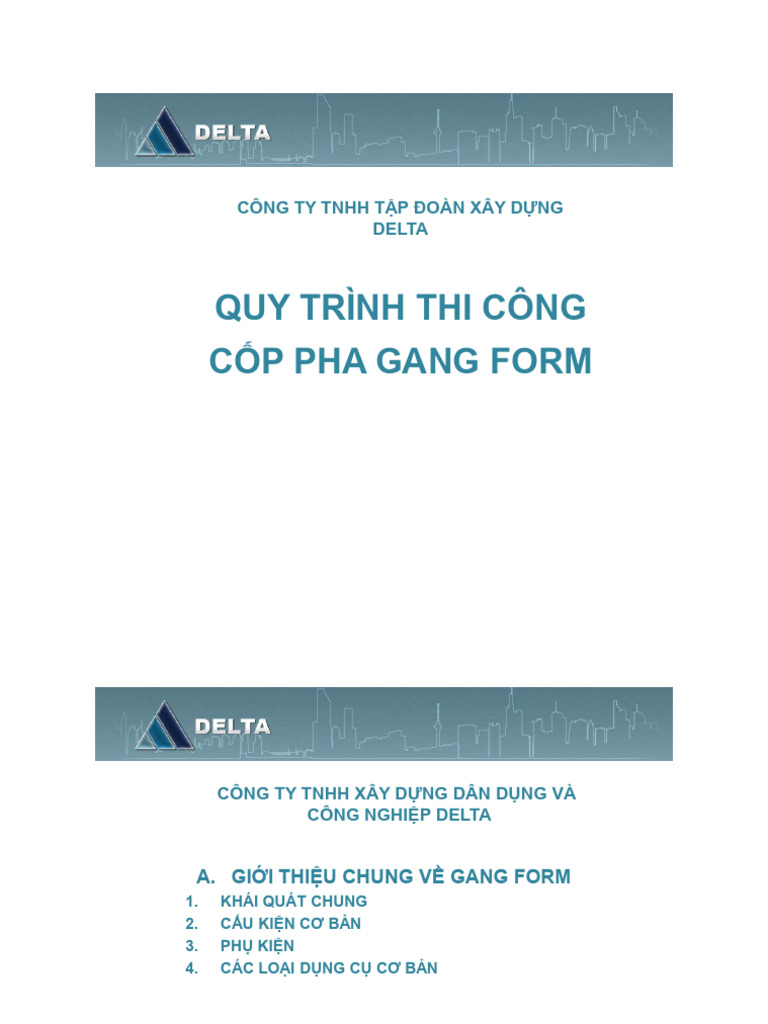 Quy Trình Gangform | PDF