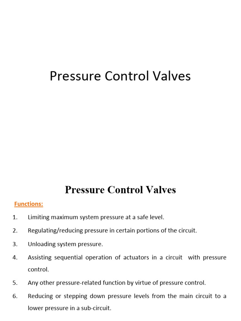 presuure conrol valve | PDF | Valve | Pump