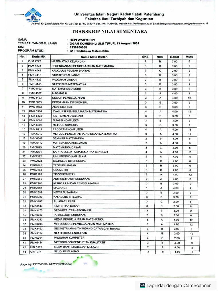 Transkrip Hepi Wahyudin | PDF