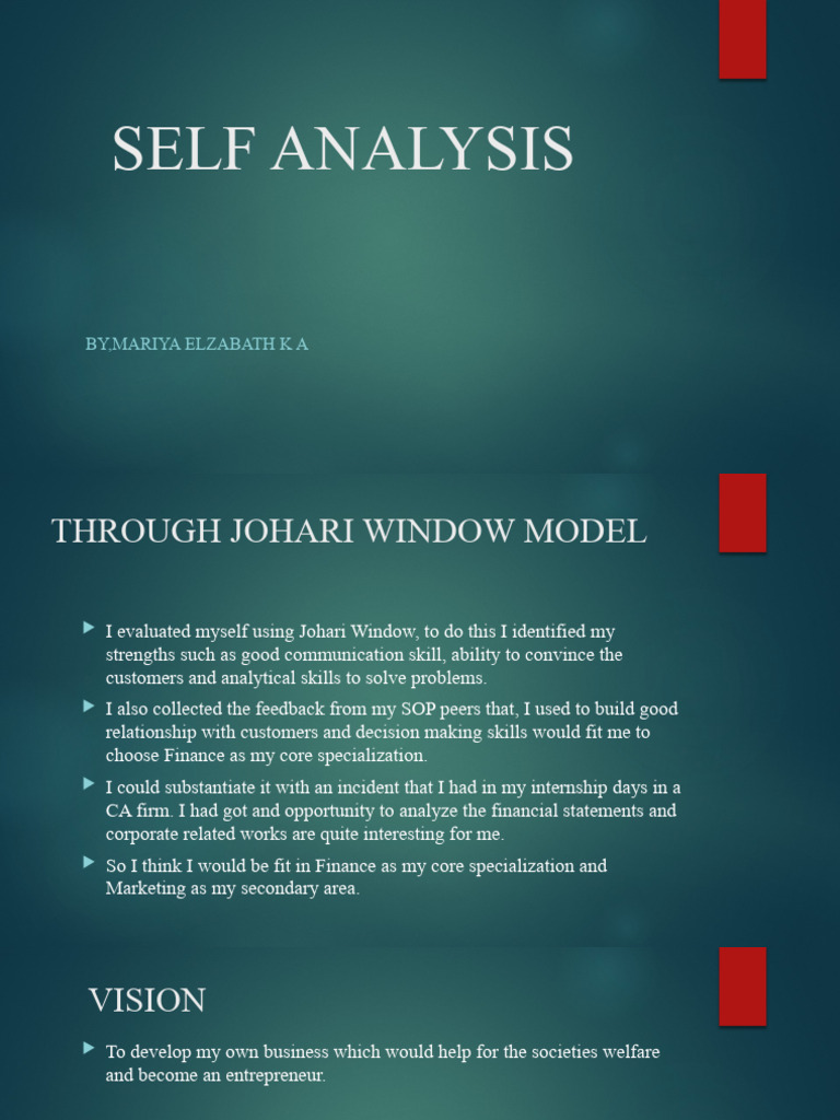 SELF ANALYSIS | PDF