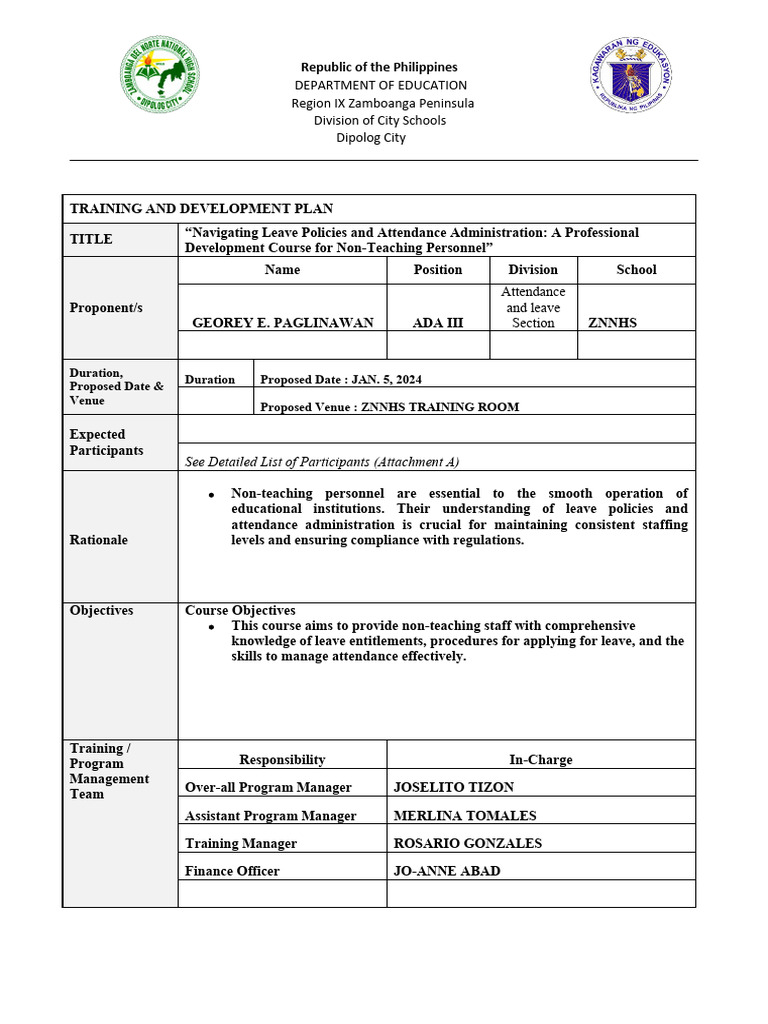 Learning and Development Plan | PDF | Regulatory Compliance