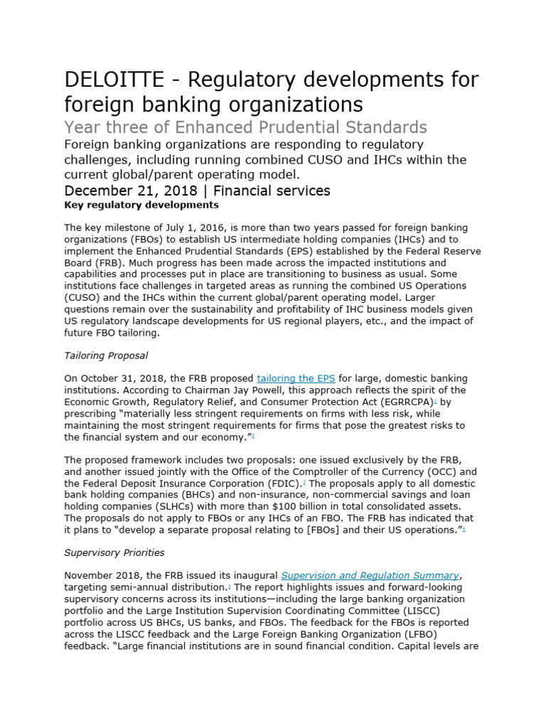 Prudential Standard 2018 | PDF | Governance | Federal Reserve