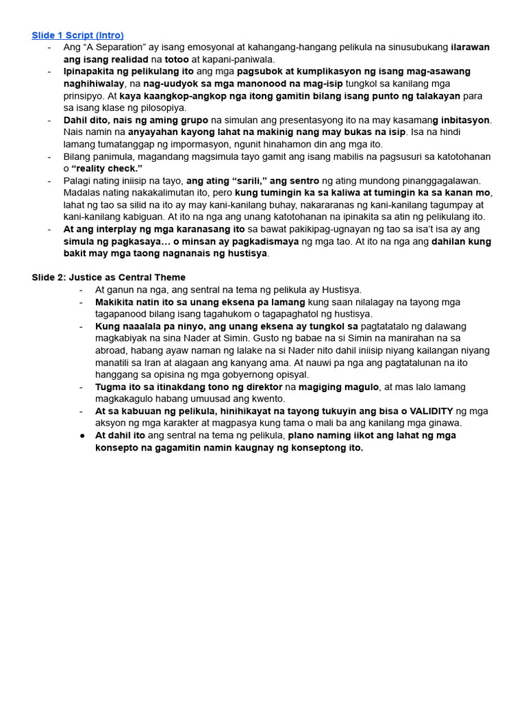 PHILO 13 A Separation Script | PDF