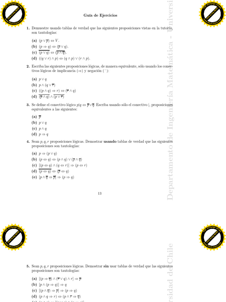 2_Ejercicios_de_logica | PDF | Proposición | Sintaxis (Lógica)