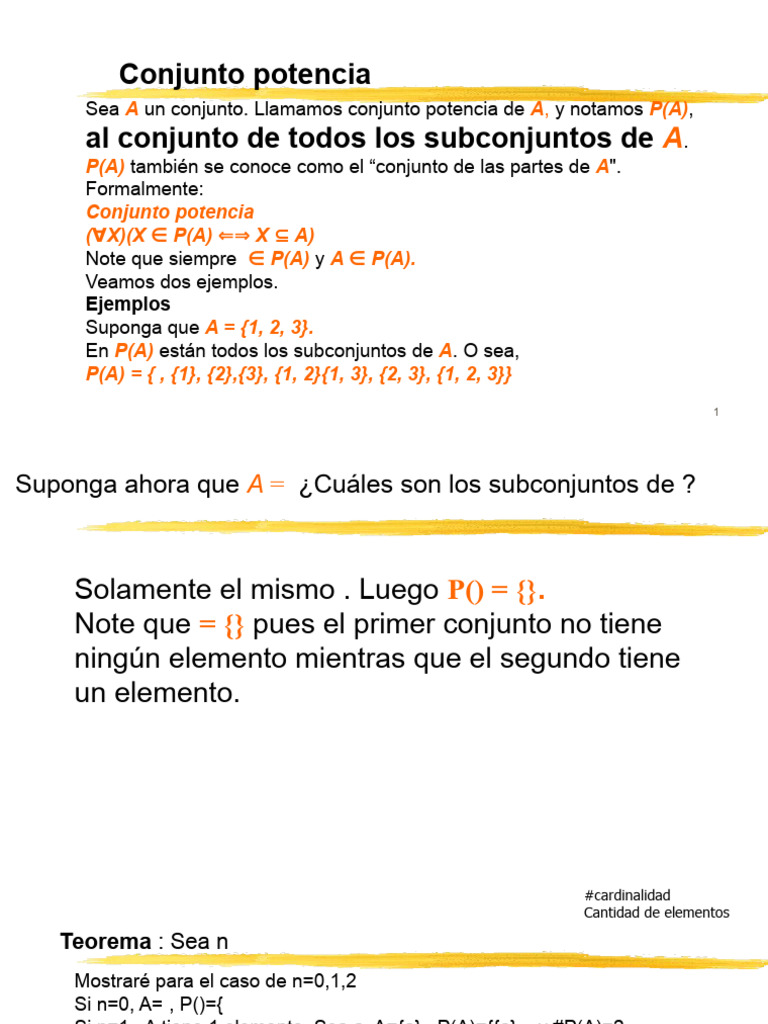 Conjunto Potencia y Producto Cruz | PDF | Conjunto (Matemáticas ...