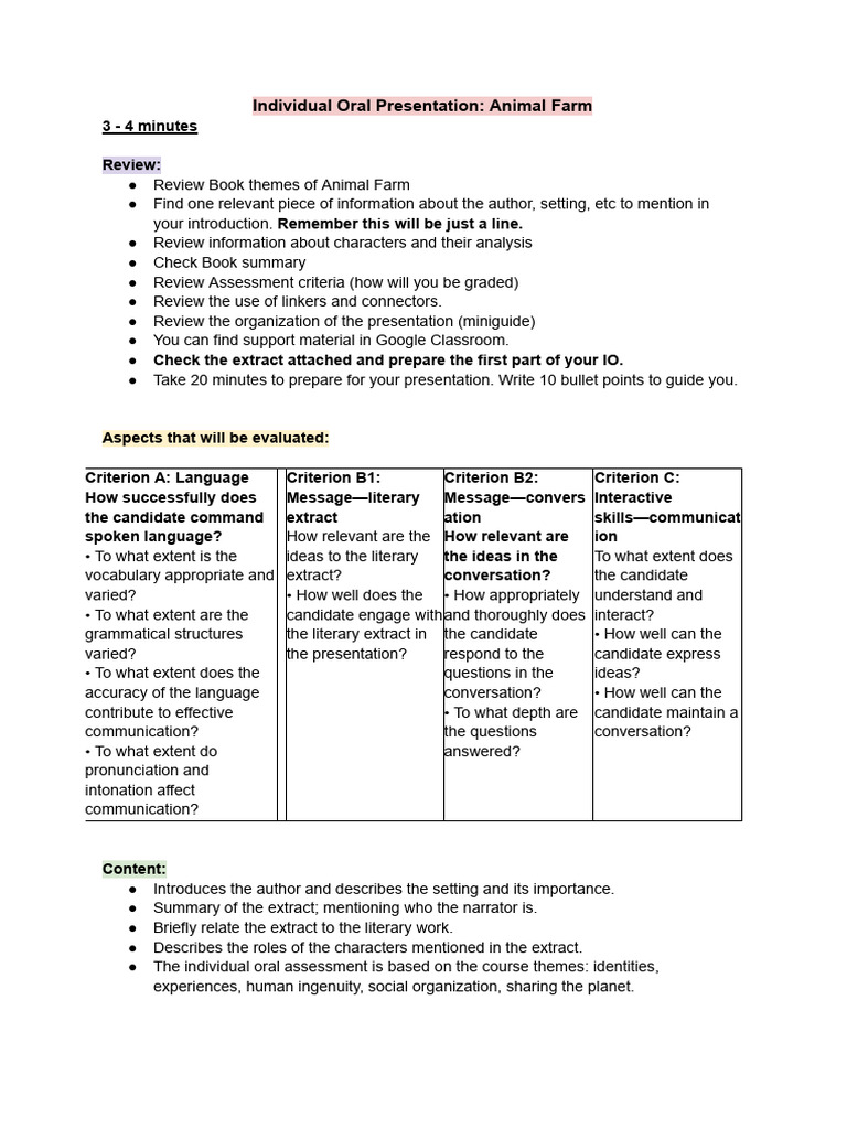 Individual Oral Presentation | PDF
