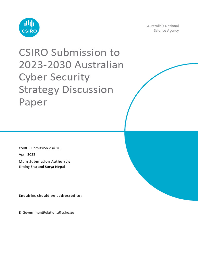 Commonwealth Scientific and Industrial Research Organisation CSIRO ...