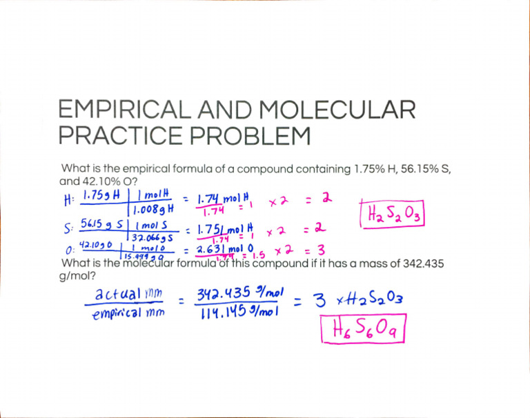 Emp And Molec Practice Pdf