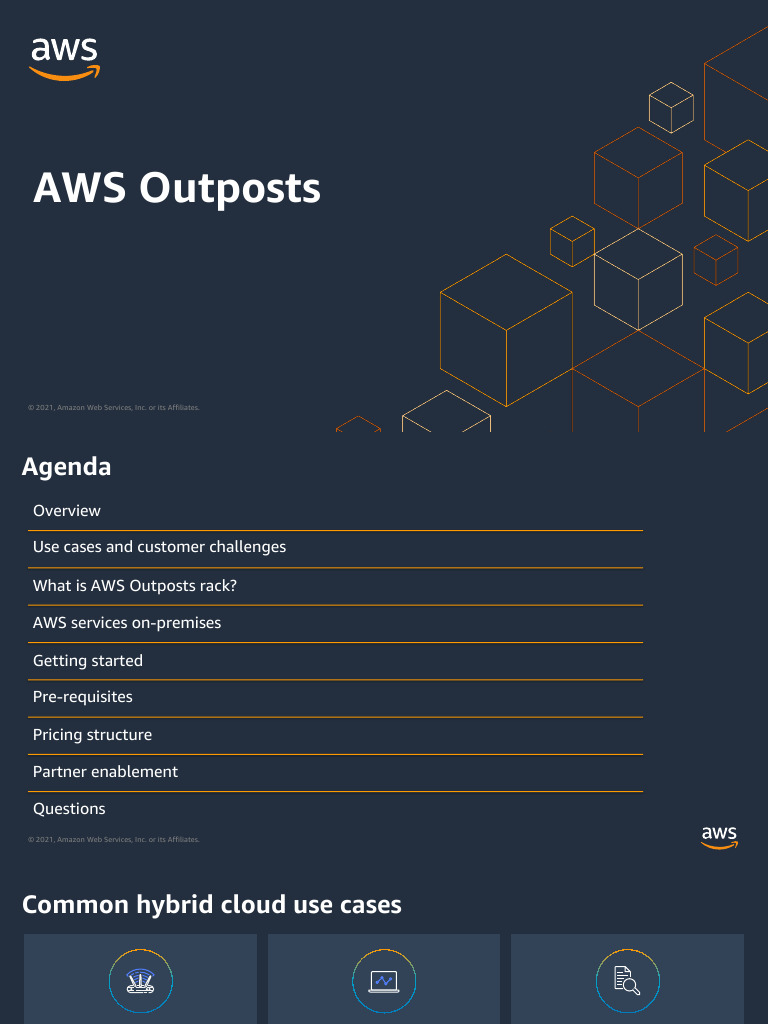 00-AWS Outposts First Call Deck | PDF | Cloud Computing | Amazon Web Services