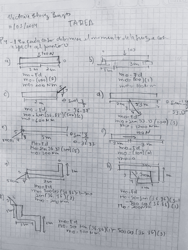 Tarea 3 de Estática | PDF