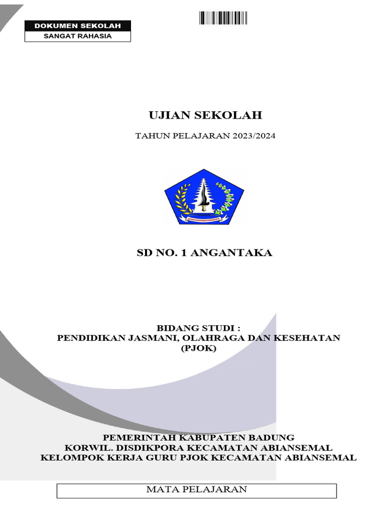 Soal Us Kelas 6 Pjok Ok | PDF