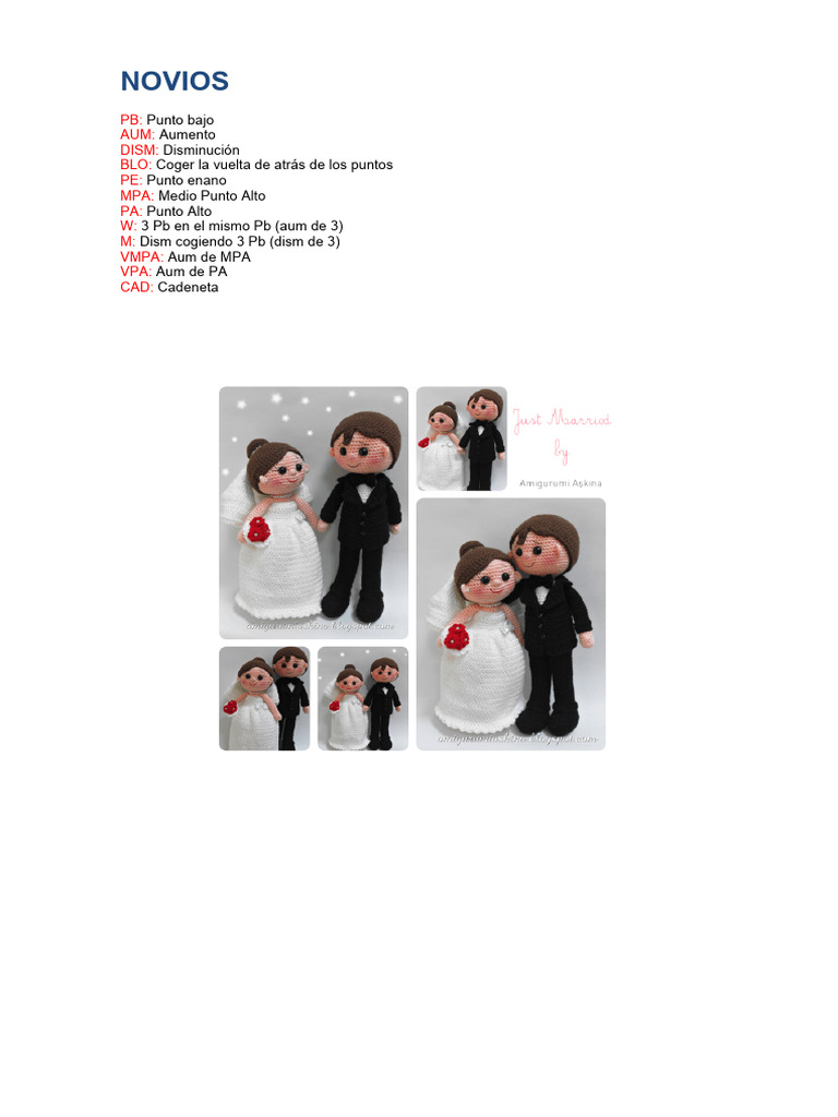 Patrón Novios Amigurumi Completo | PDF