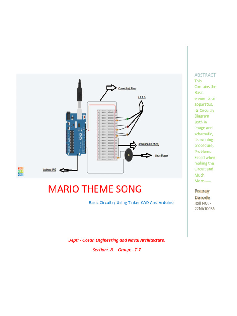 Mario Theme Song | PDF | Ac Power Plugs And Sockets | Arduino