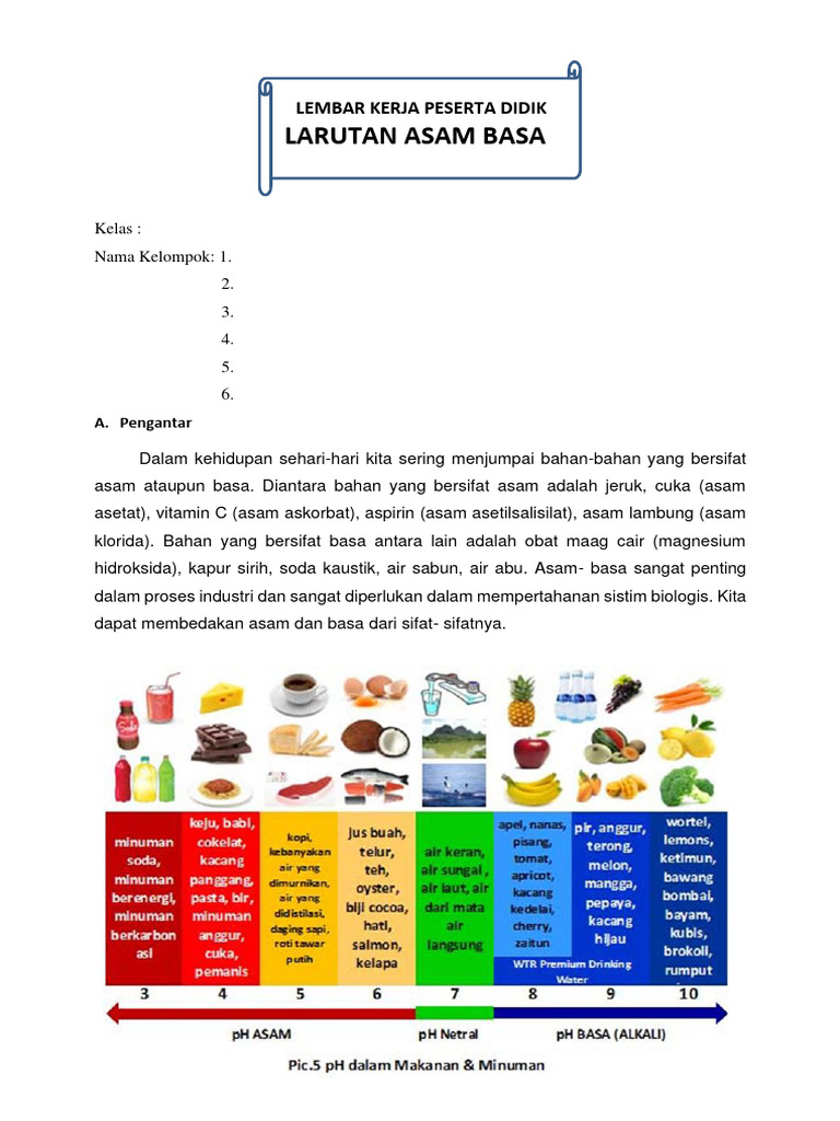 LKPD Praktik Virtual Asam Basa | PDF | Memasak, Makanan, & Anggur ...
