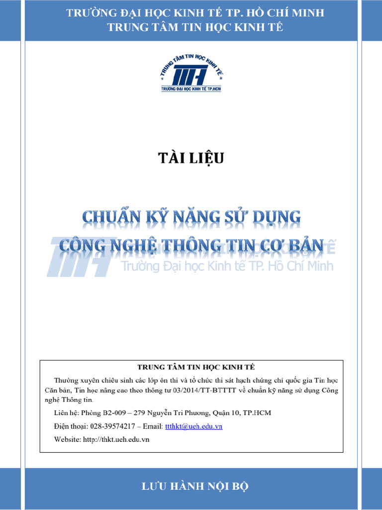Tài liệu thi tin học đầu ra UEH | PDF