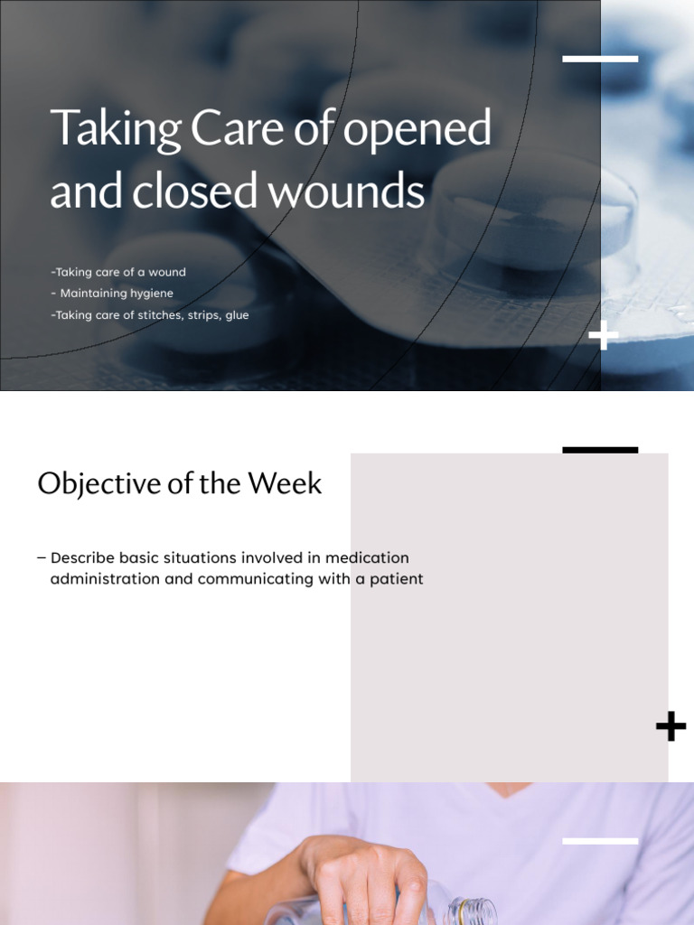 Class 11. Administering medications-caring wounds | PDF | Wound | Hand ...